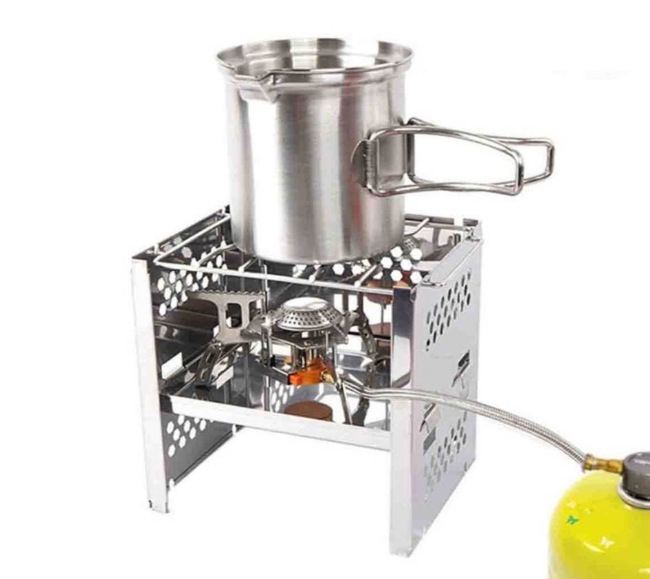 Stainless Steel Foldable Portable Outdoor Square Stove