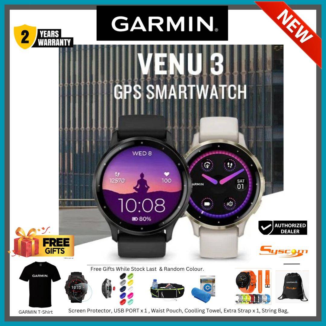 Garmin VENU 3 - AMOLED Touch Screen GPS Multisport Smart Watch