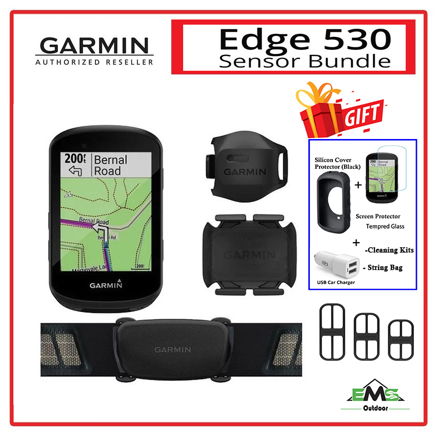 Garmin Edge 530 BUNDLE SET (Speed, Cadence and HRM) GPS CYCLING ...